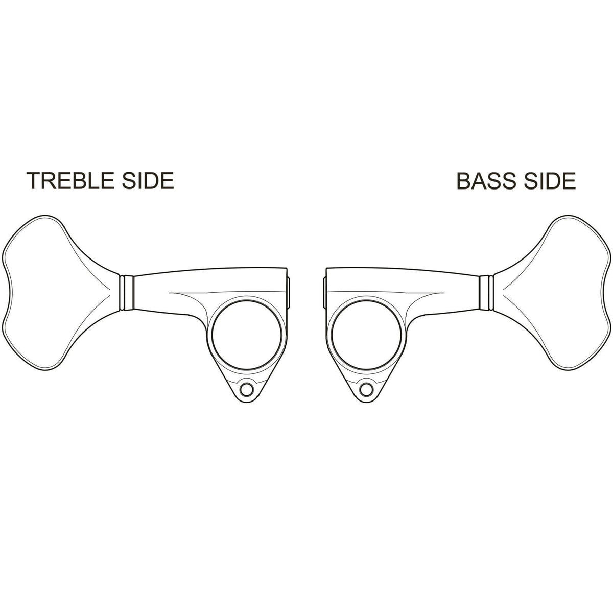 NEW (1) Gotoh GB350 Res-O-lite Bass Machine Head TREBLE SIDE - SINGLE – GUITAR HEY