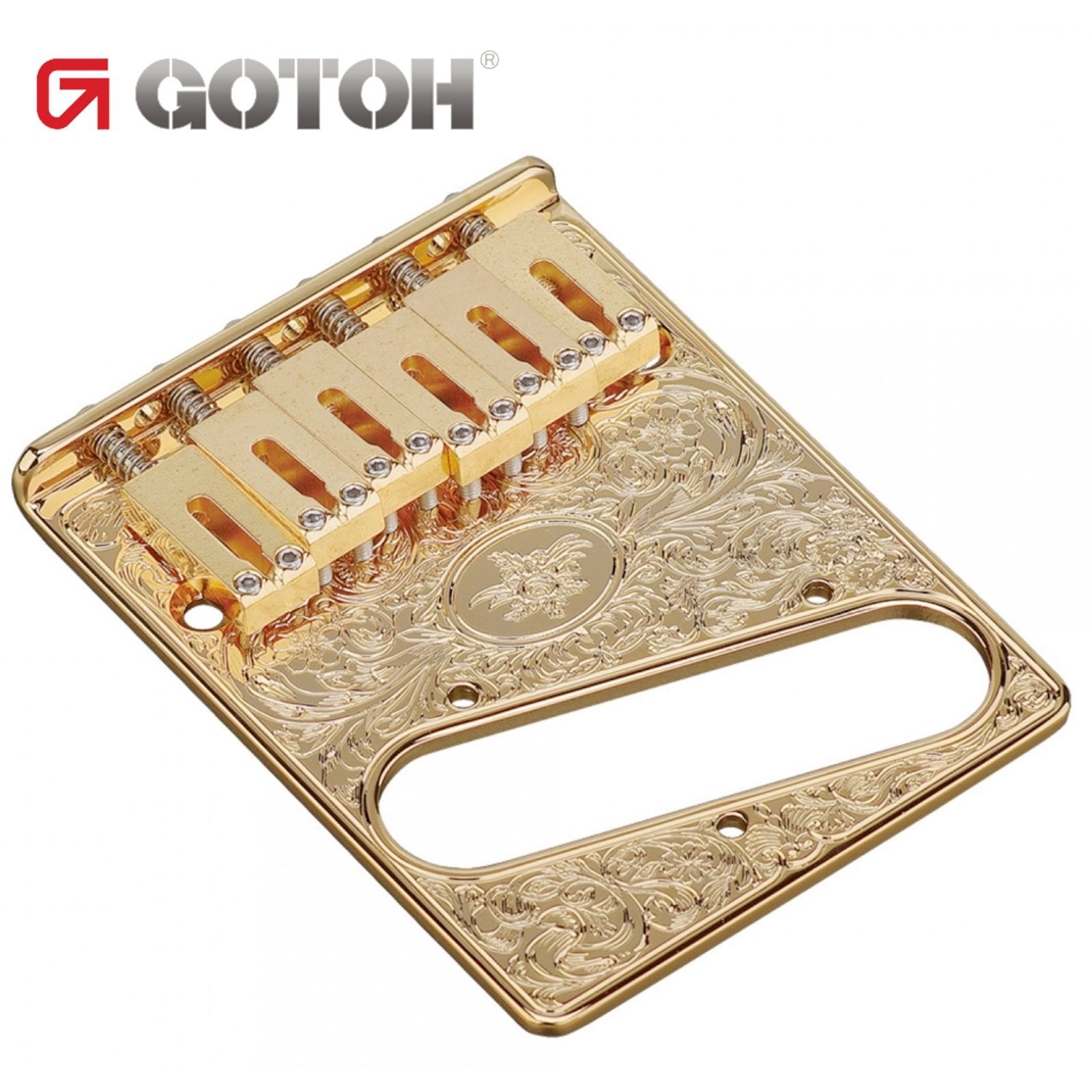 NEW Gotoh GTC-ART-02 Engraved Adjustable Saddle Bridge for Telecaster ...