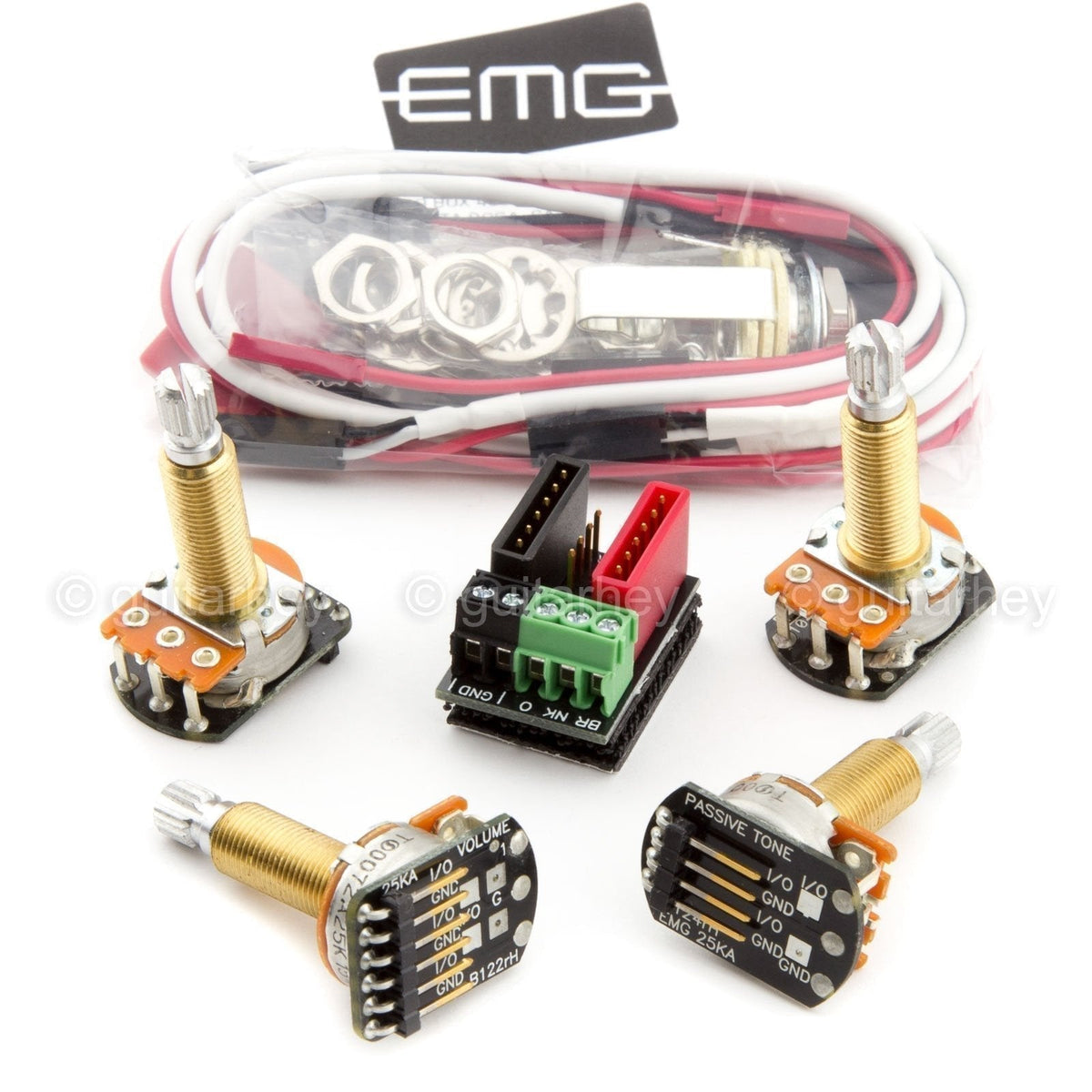 NEW EMG Solderless Wiring Conversion Kit for 1/2 pickups ACTIVE LONG-S ...